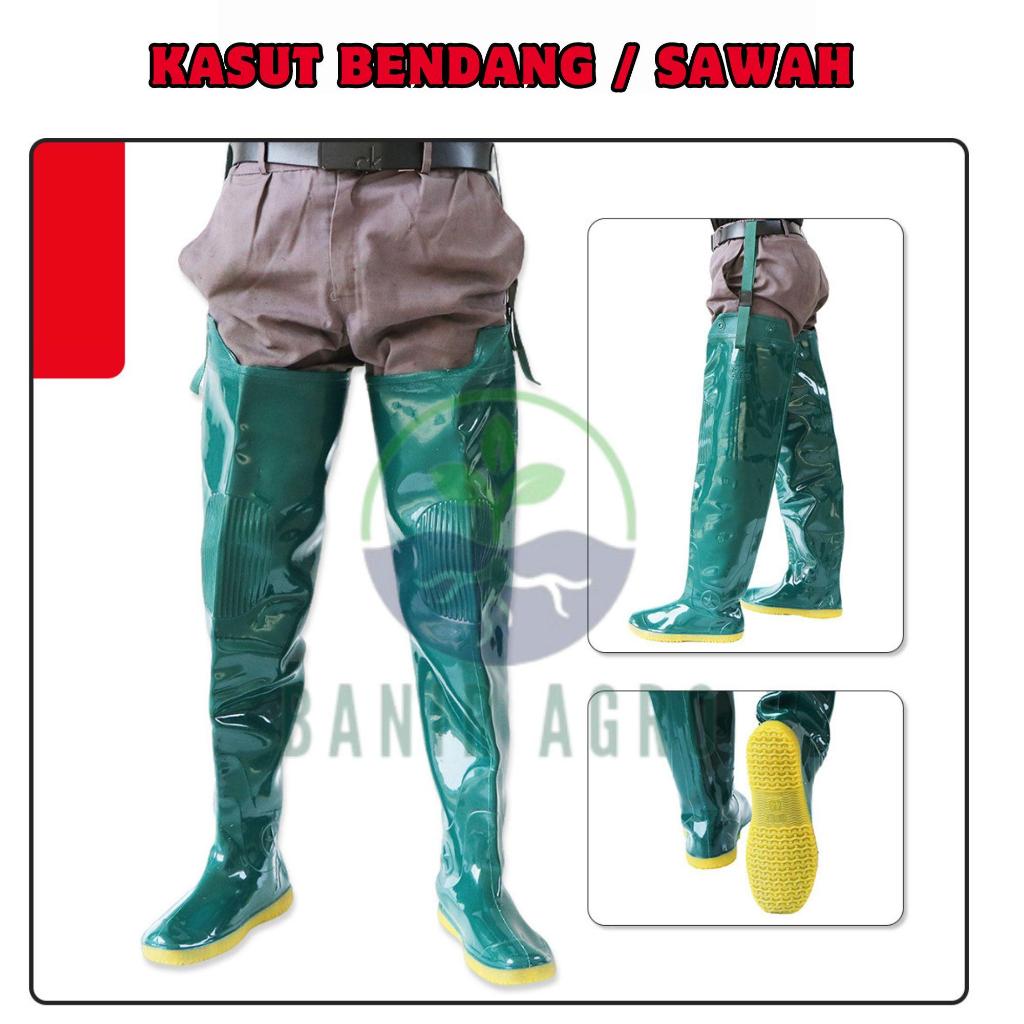 Kasut Panjang Sawah Padi/Bendang /Fishing Farming boots Waterproof Rain ...