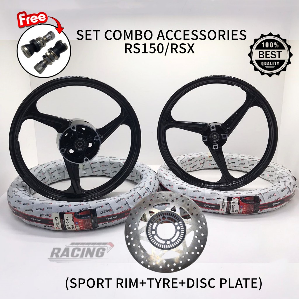 SET COMBO ACCESSORIES (RS150/RSX-150) 3IN1 (SPORT RIM+TYRE TUBELESS ...