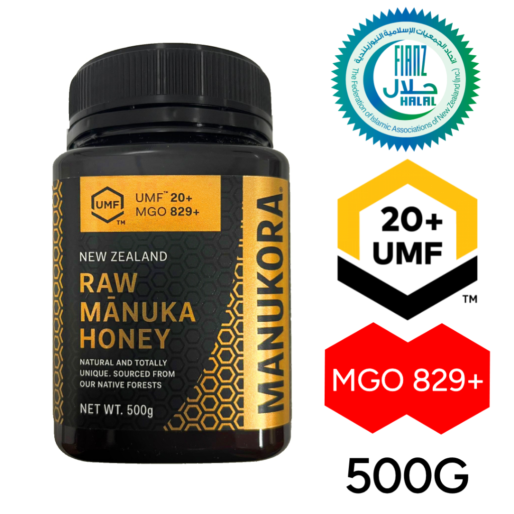 Manukora Raw Manuka Honey UMF 20+ (MGO 829+) 500G (New Zealand ...