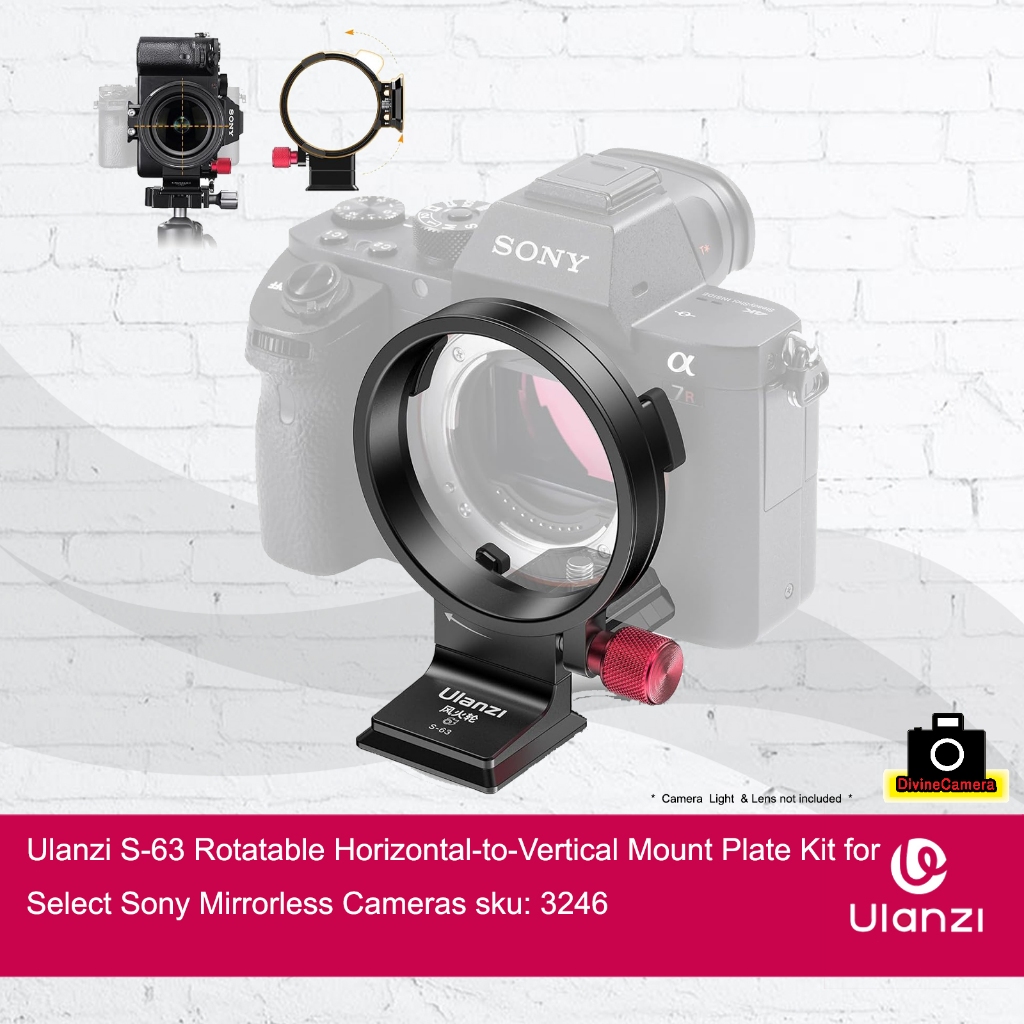 Ulanzi S-63 Rotatable Horizontal-to-Vertical Mount Plate Kit for Select ...