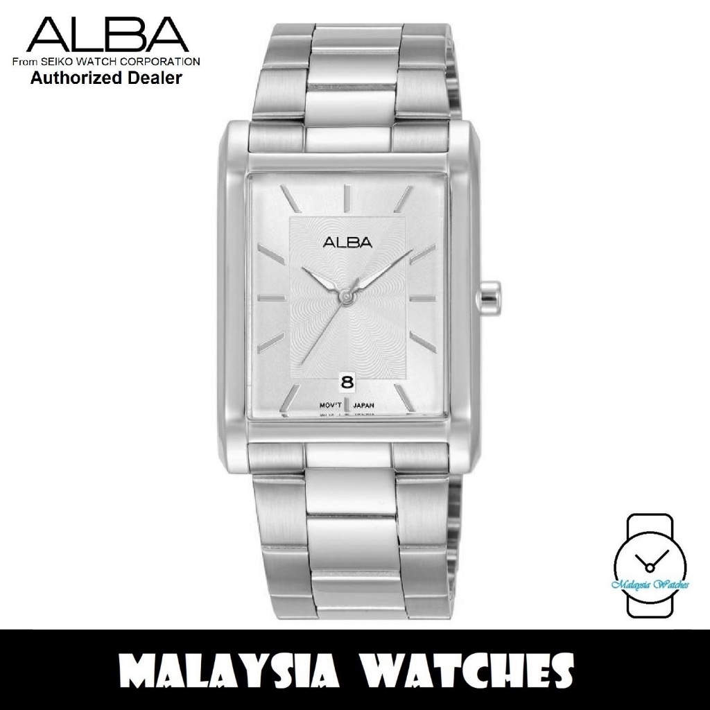 ALBA AG8P87X Analog Quartz Stainless Steel Case & Strap Men's Watch ...