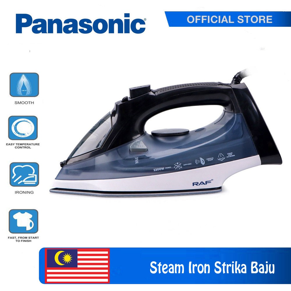 Panasonic Steam Iron Steamer Iron Stim Stem Seterika Baju 2400W Glide ...