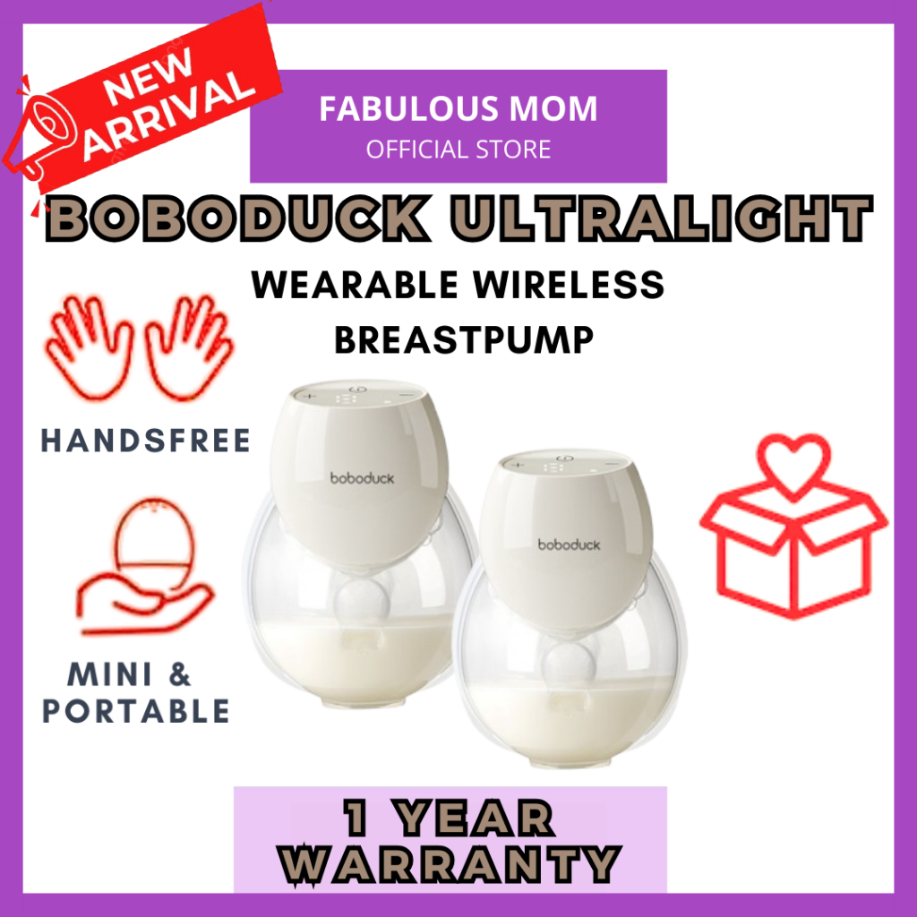 [BOBODUCK] Ultra Lightweight Handsfree Wearable Breastpump Pam Susu Ringan Murah Slim + FREE ...