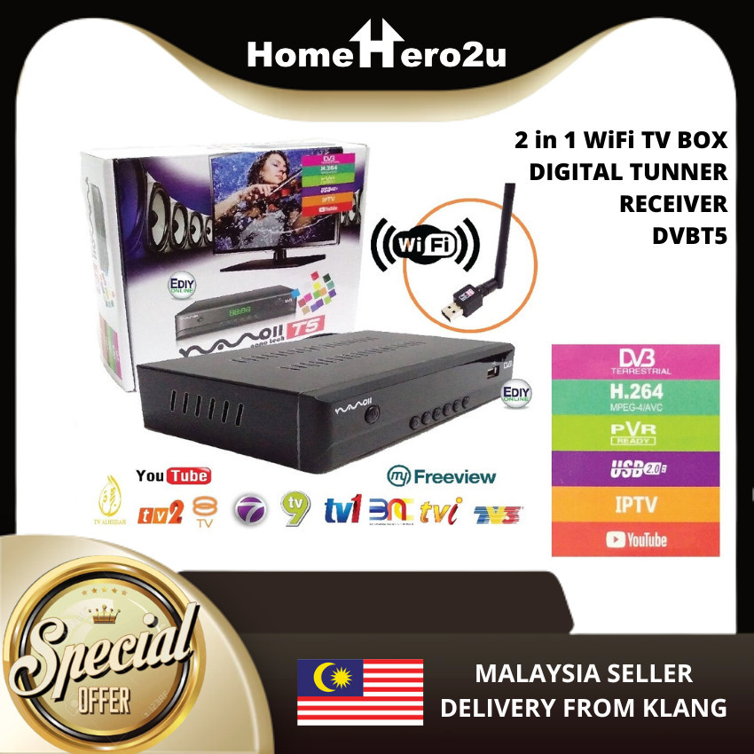 MYTV DVB T2 T5HD225 DVB T2 Nano Tech T5 T2 Max Digital Decoder Receiver ...