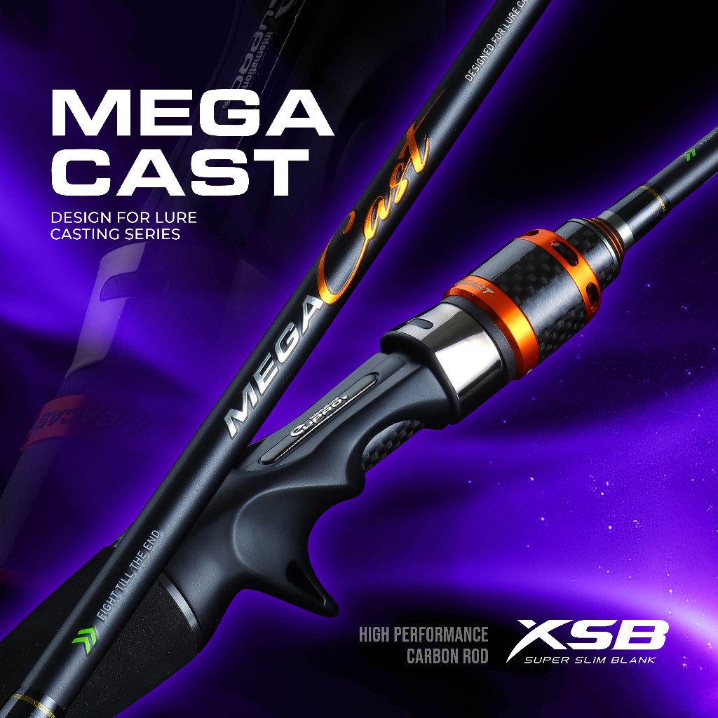 Eupro Mega Cast Rod (Casting Rod 2 Piece Freshwater Fishing Rod ...