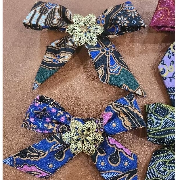 REBEN BATIK WITH HIASAN DOKOH BOW BATIK RIBBON WITH DECO | Shopee Malaysia