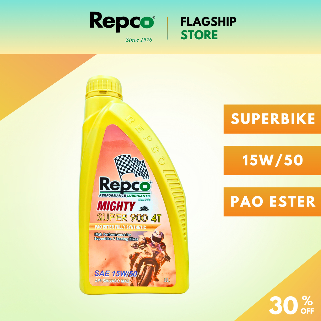 Repco® MIGHTY Super 900 4T 15W/50 (1L) PAO ESTER Superbike Fully ...