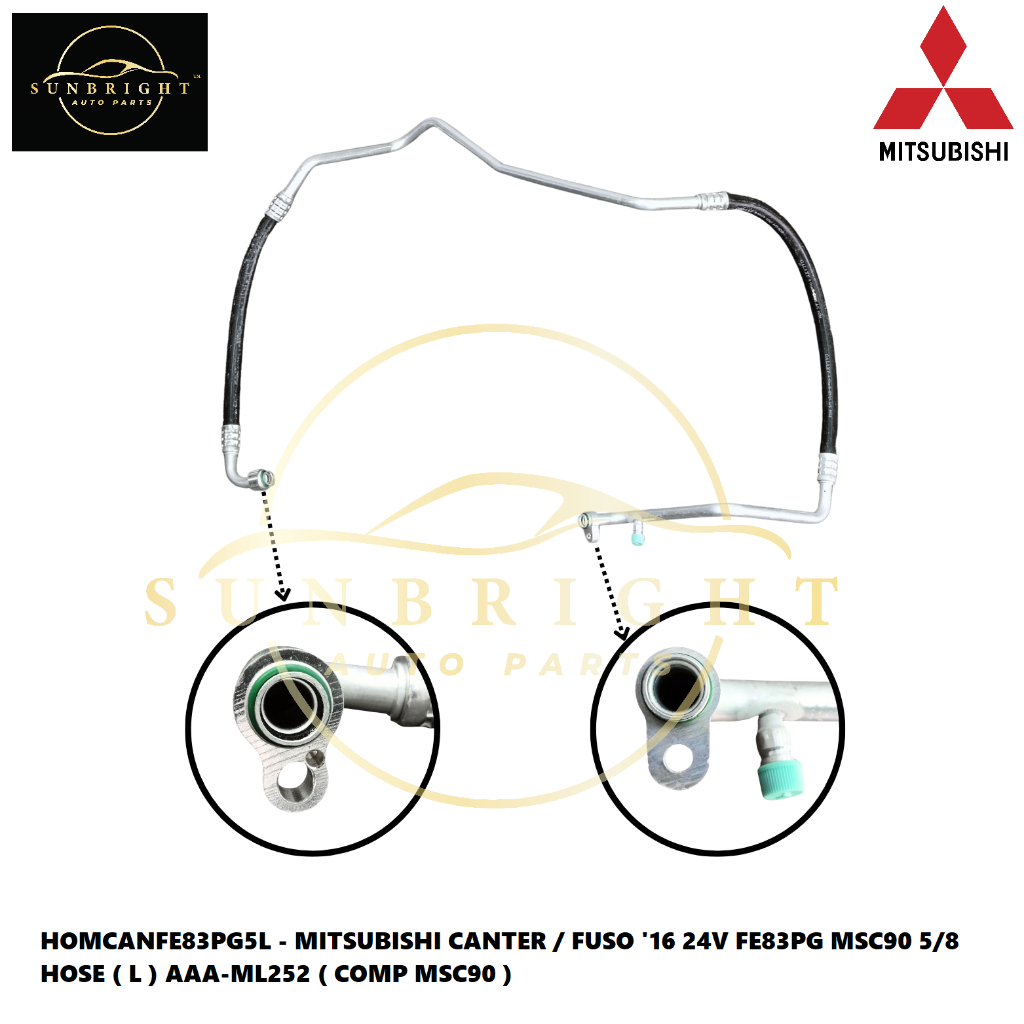 MITSUBISHI CANTER / FUSO '16 24V FE83PG MSC90 5/8 HOSE ( L ) AAA-ML252 ...