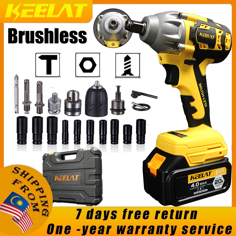 Keelat 420N.M 1/2 Inch Heavy Duty Cordless Impact Wrench electric ...