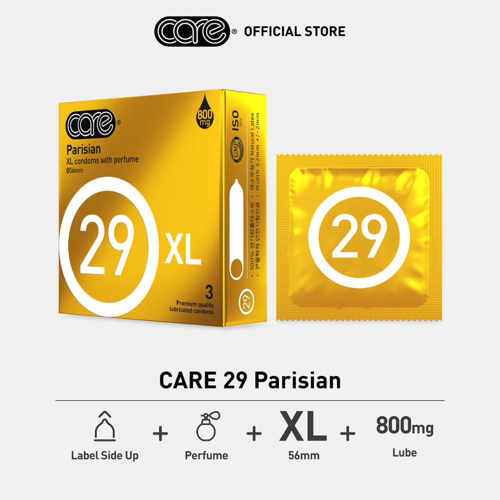 Care 29 Parisian XL Condom (3's) [Korea Special Edition] | Shopee Malaysia