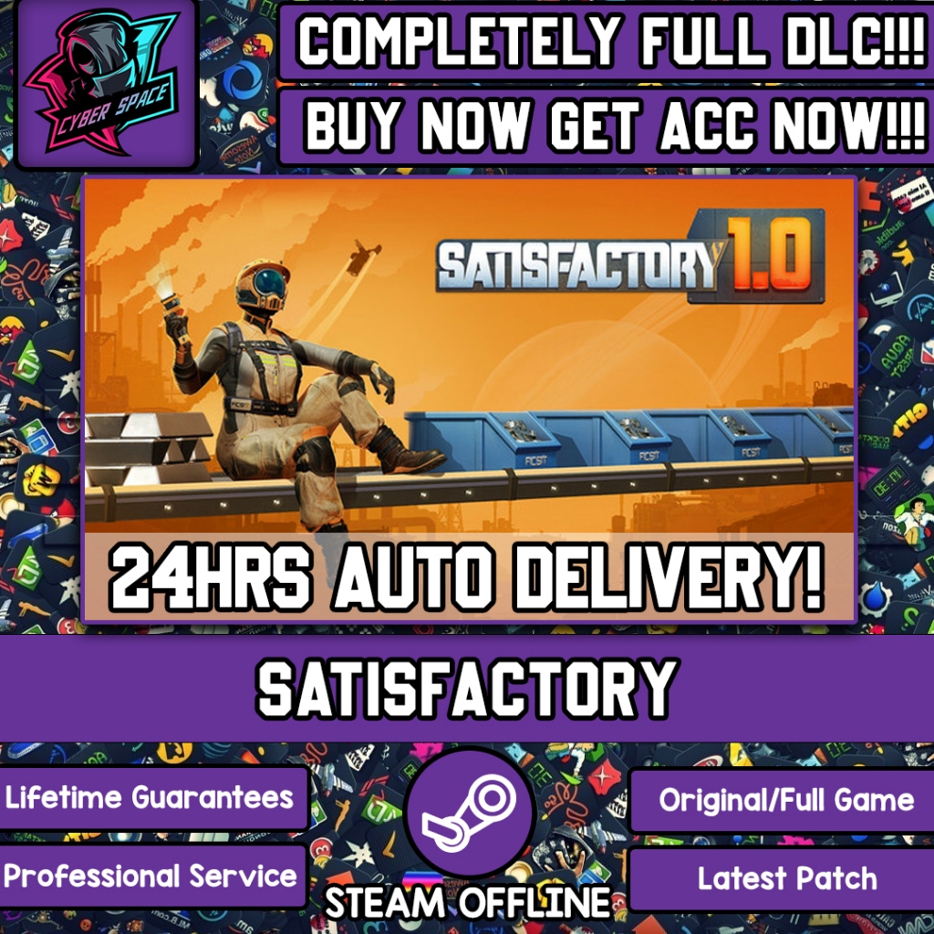 Satisfactory [Auto Delivery] [Steam Offline] [Full DLC] Cyber Space PC Game | Shopee Malaysia
