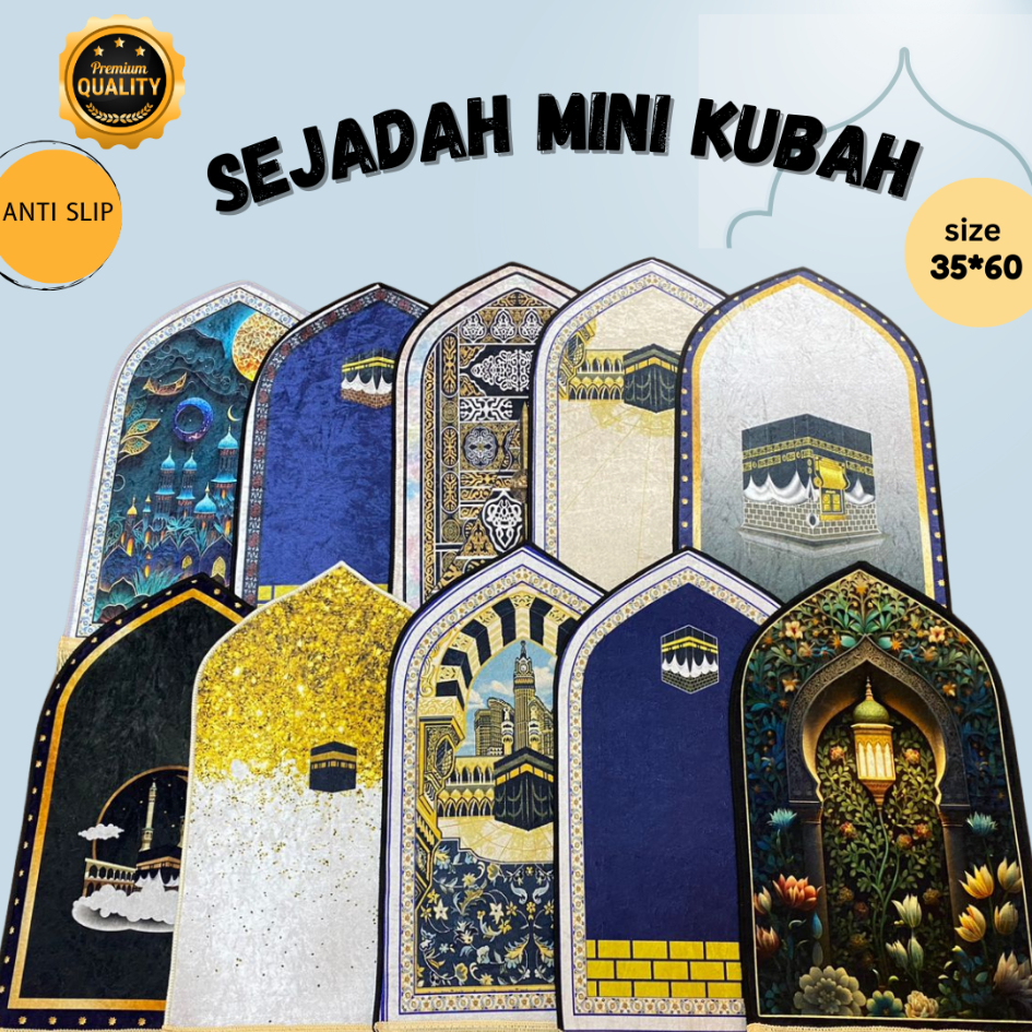 Sejadah Mini Kubah Muka Panjang /Shining /Sejadah Mini Muka Panjang ...
