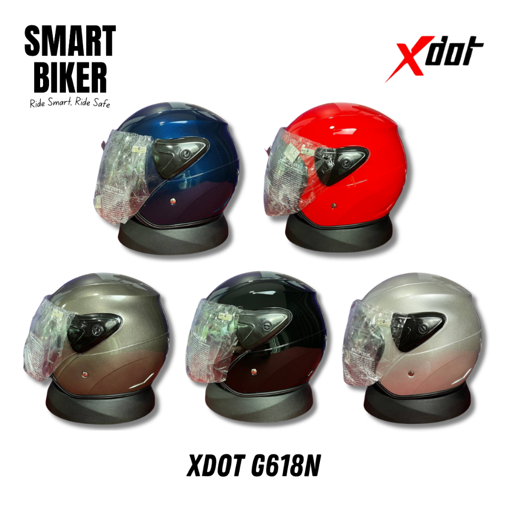 Xdot G618N Open Face Helmet Motorcycle SIRIM Approved JPJ Lulus ...