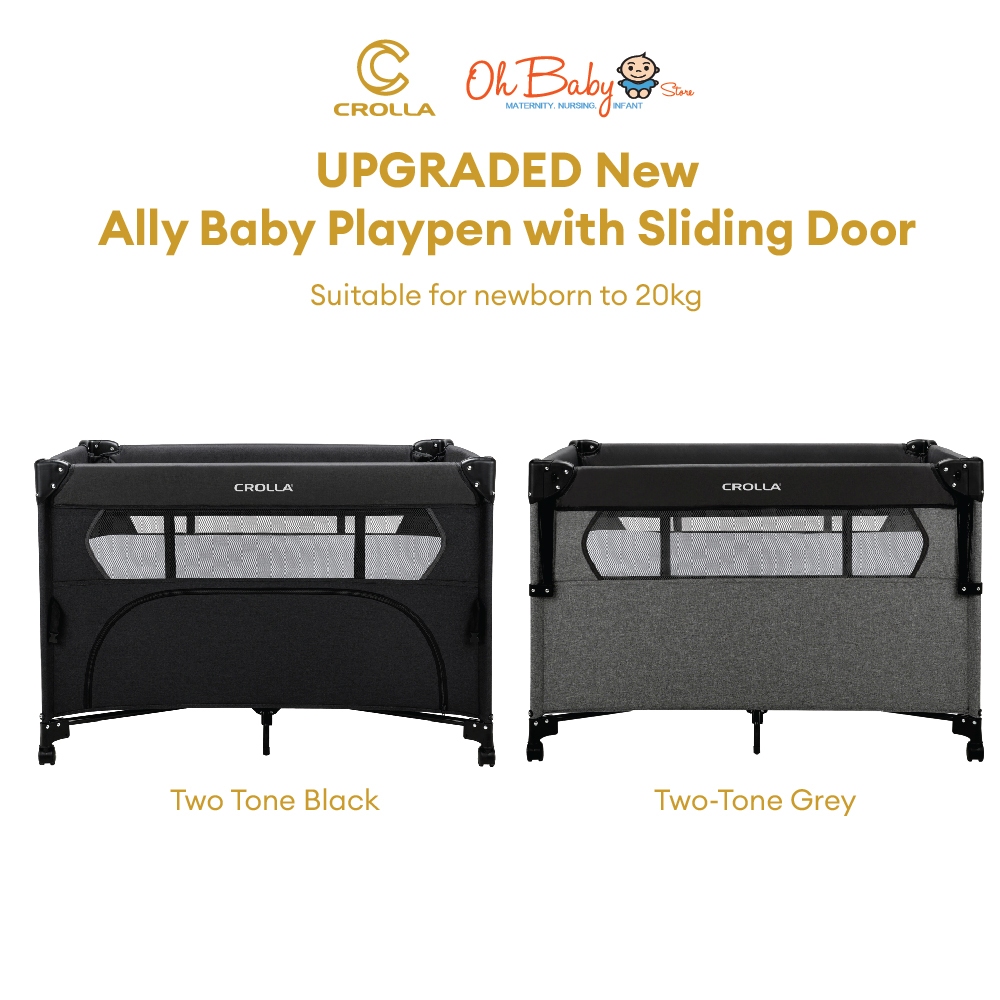 Crolla Ally Baby Playpen with Sliding Door | Shopee Malaysia