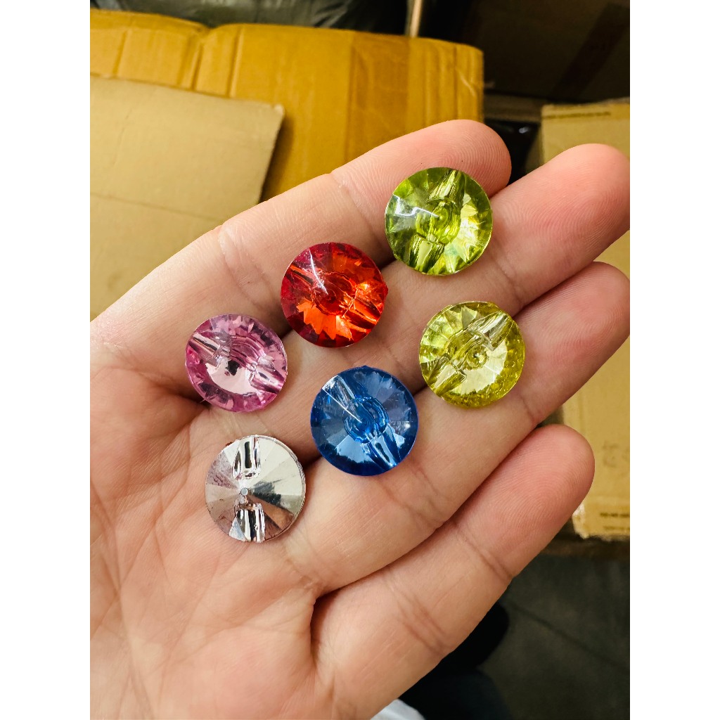 15mm Butang Akrilik Langsir Berwarna Jenis Jahit Sewing Acrylic Button ...