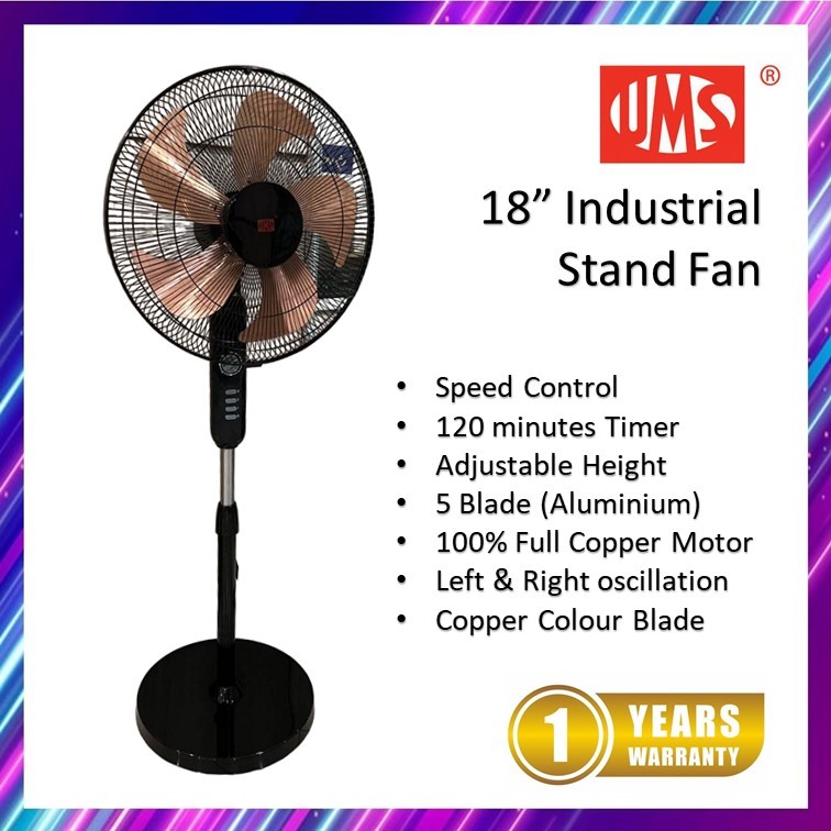 UMS 18" industrial Stand Fan Antique Blade Fan / Kipas Berdiri Kipas ...