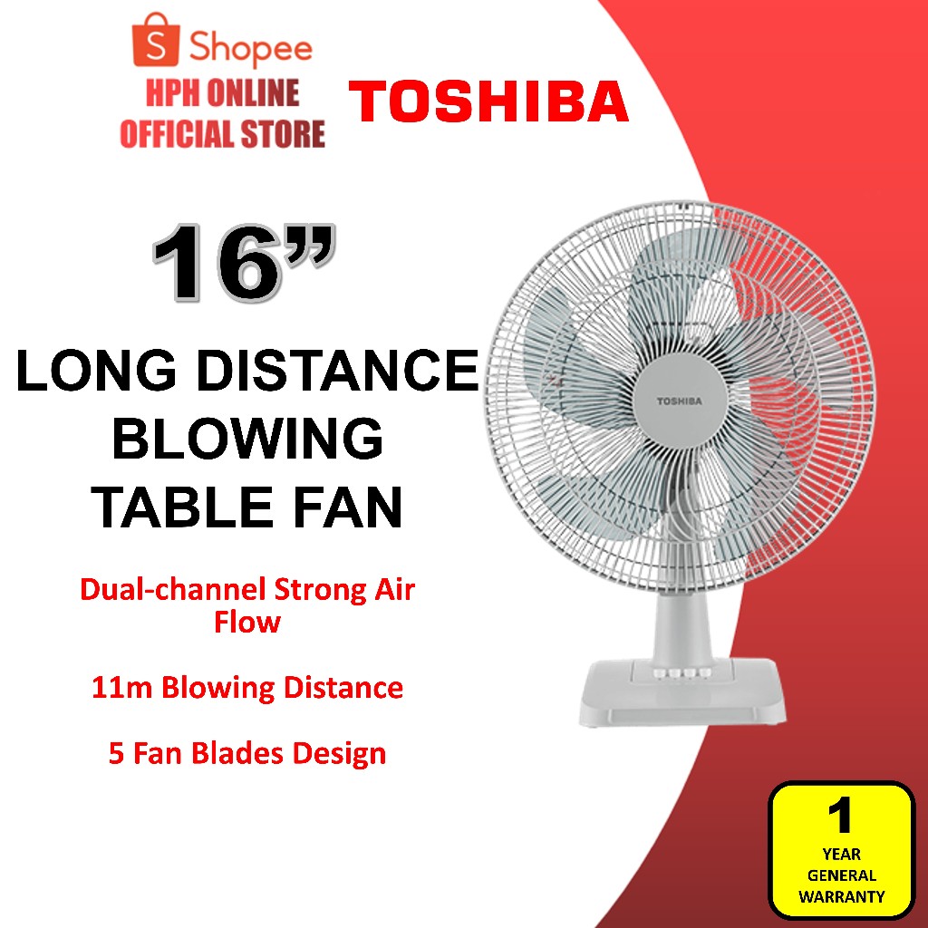 Toshiba Table Fan (16") F-TSA20(G)MY TSA20 Kipas Meja 桌扇 风扇 | Shopee Malaysia