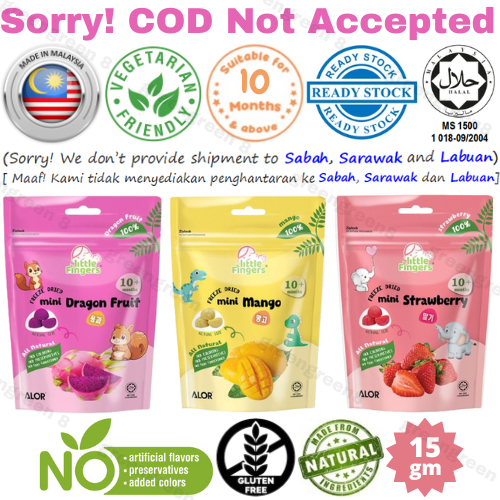 ALOR Little Fingers - Freeze Dried Mini Fruits 15g (10M+) HALAL ...