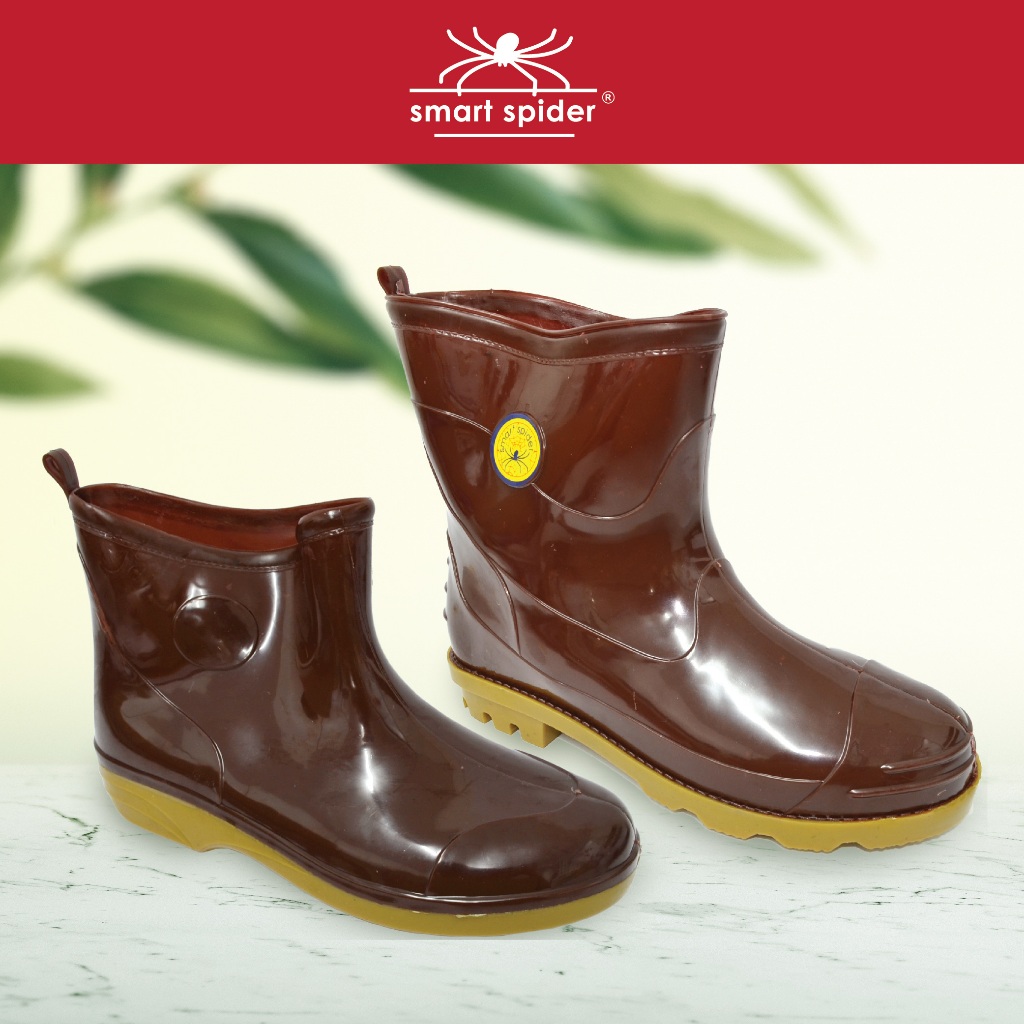 SMART SPIDER R TS 18, R TS 28 Unisex Mid-Cut Maroon Rubber Rain Boots ...