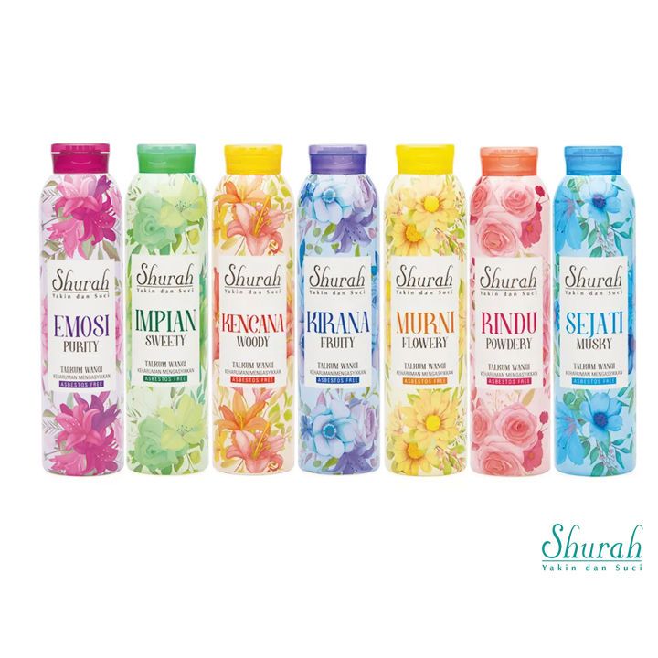 Shurah Talkum Wangi Body Powder Pelindung UV 100g | Shopee Malaysia