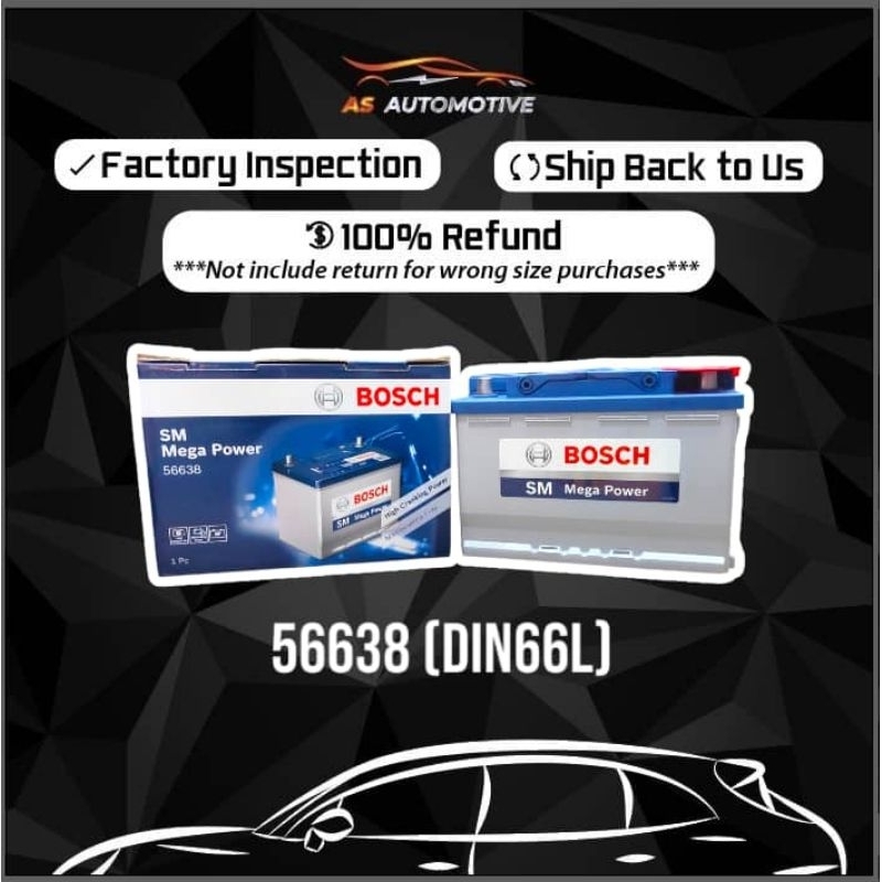 DIN66 | 56638 (MF) | DIN66L- LN3 -Battery BOSCH Car Battery - Proton X70 BMW | Shopee Malaysia
