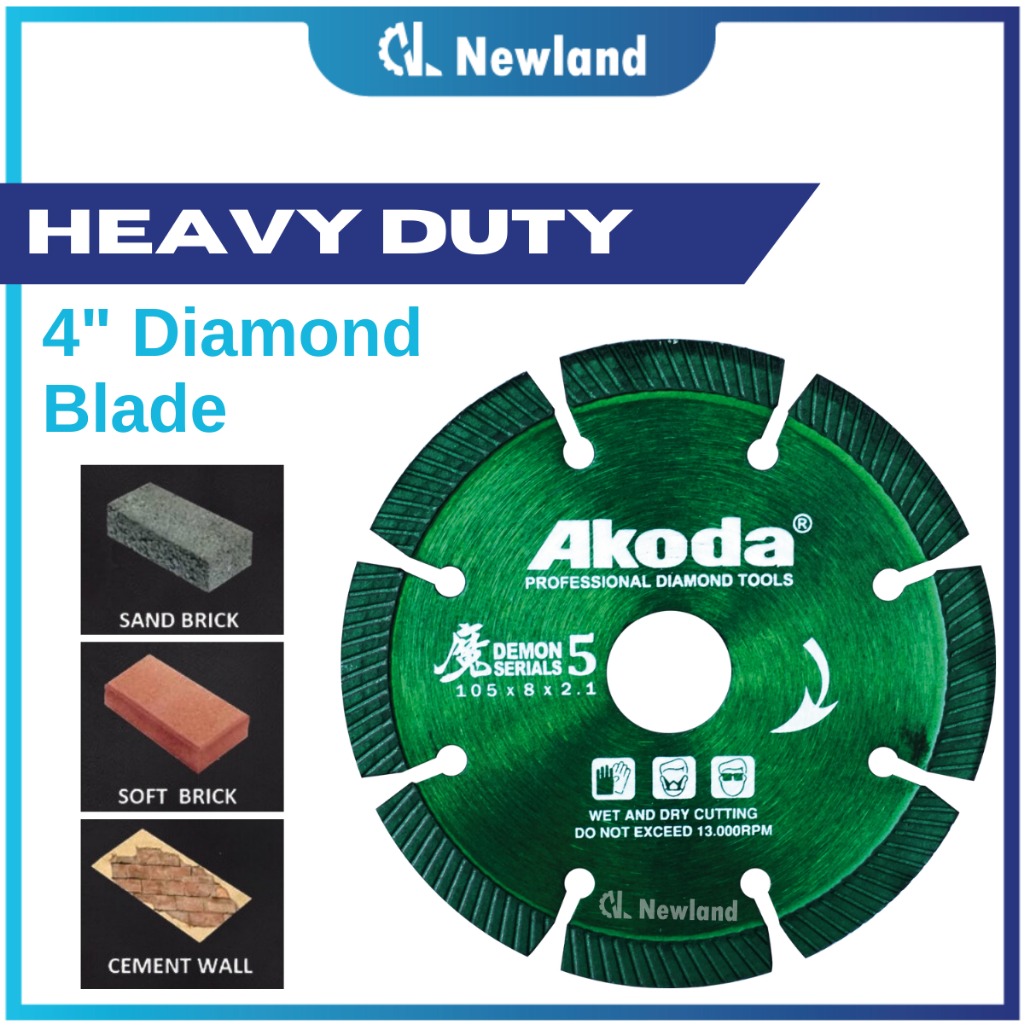 Akoda Diamond Cutting Disc / Demon Serials 4" Diamond Blade D5 AD04 ...