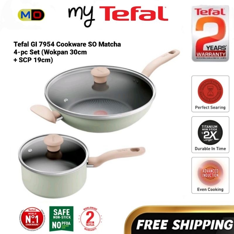Tefal 4 Pcs Cookware Set So Matcha (G179S4) Kuali /Periuk /Alat memasak ...