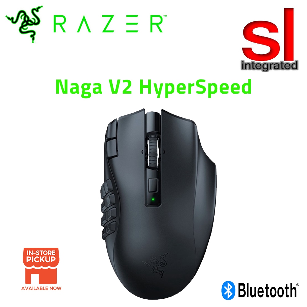 Razer Naga V2 HyperSpeed Ergonomic Wireless MMO Gaming Mouse | Shopee ...