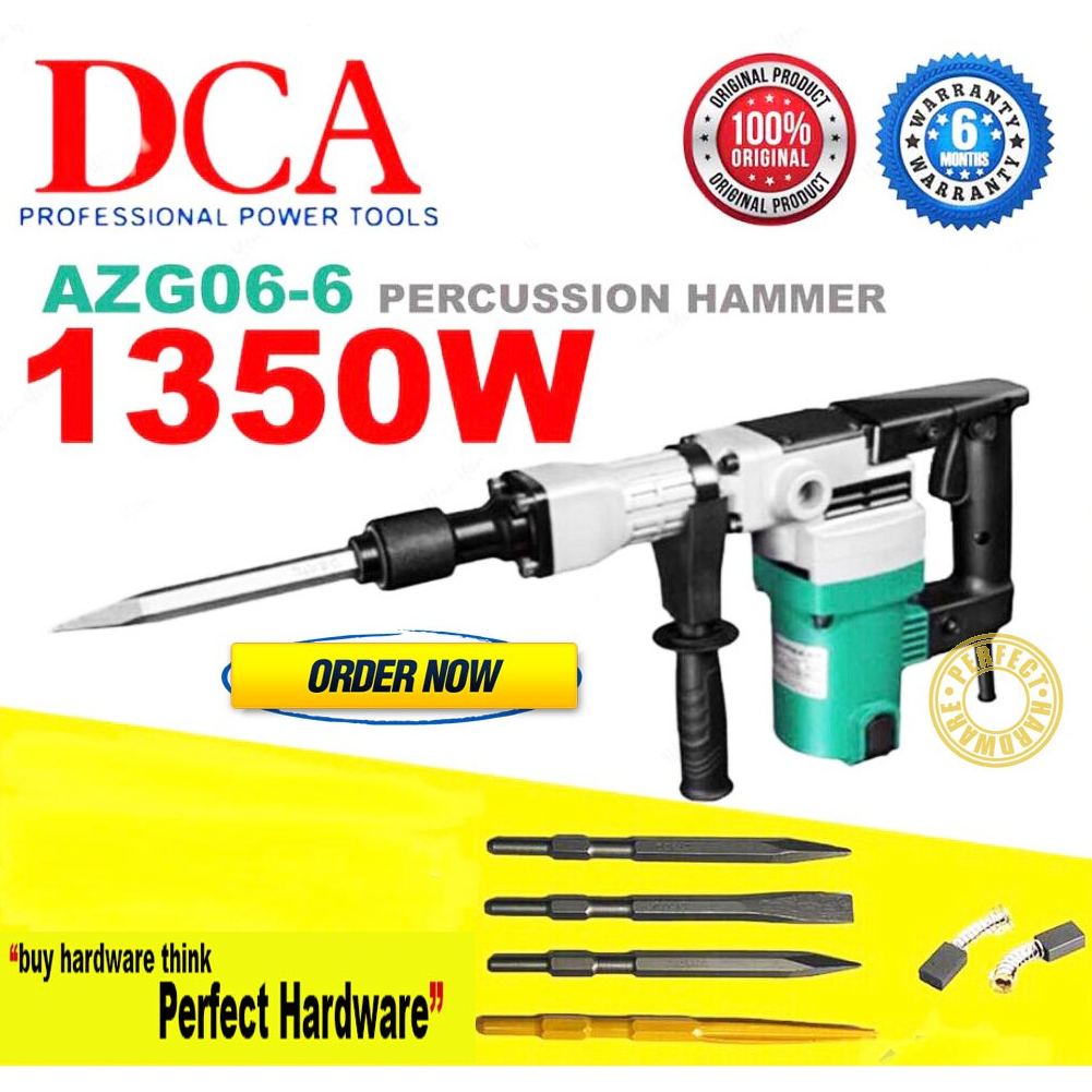 DCA AZG06-6 1350W DEMOLITION HAMMER / PRECISION HAMMER /HACKER/ BREAKER ...