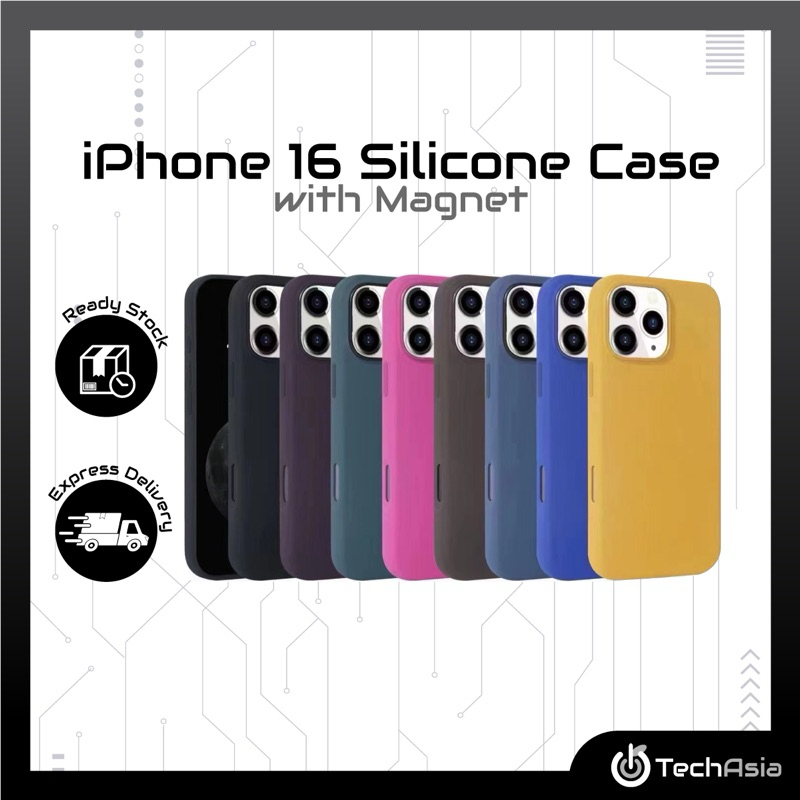Magnetic Liquid Silicone casing for iPhone 16 16 Pro Max 16 Pro 16 Plus ...