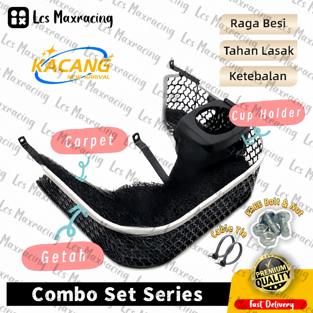Combo Set Bakul Raga Basket Kacang (Besi Tebal) With Carpet + Getah ...