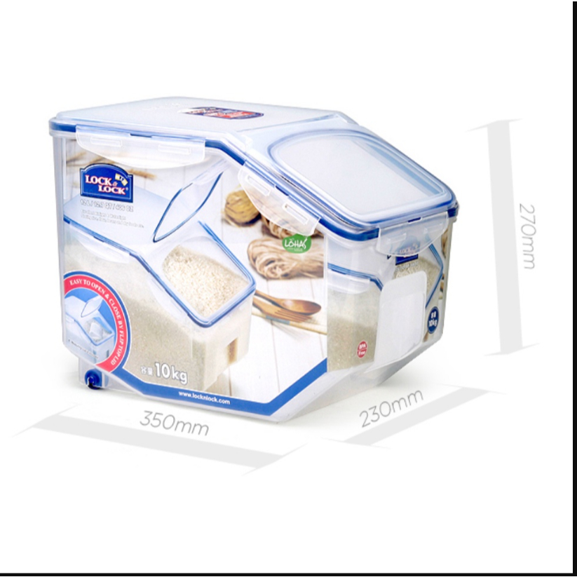 LocknLock Official Classic 10kg Rice Case 12L With Cup (HPL-510), rice ...