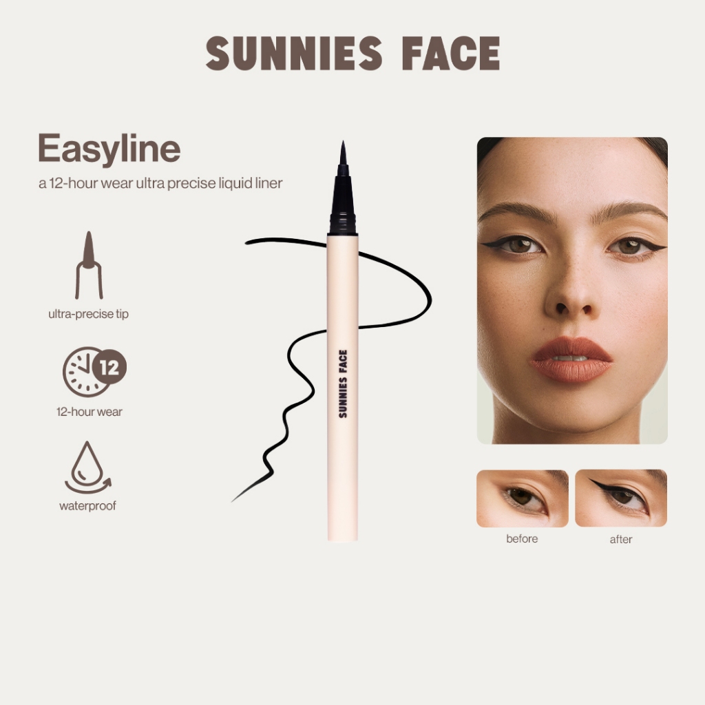 Sunnies Face Easyline [12-Hour Wear Ultra Precise Liquid Liner ...