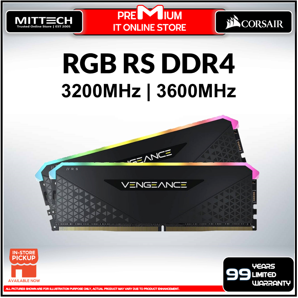 Corsair Vengeance RGB RS DDR4 RGB RAM 16GB 32GB 64GB | 3200MHz ...