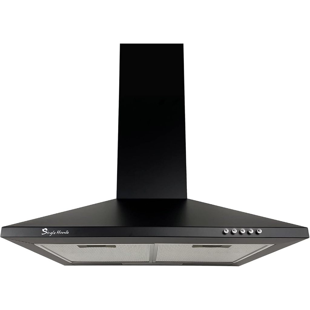 Extractor Hood, 60cm Chimney Cooker Hood with Plug, Wall-Mounted ...