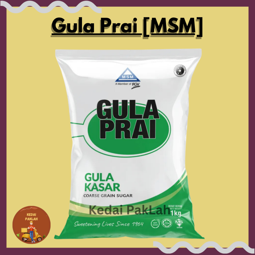 MSM Prai Gula Prai Gula Pasir Kasar Sugar (1kg) | Shopee Malaysia