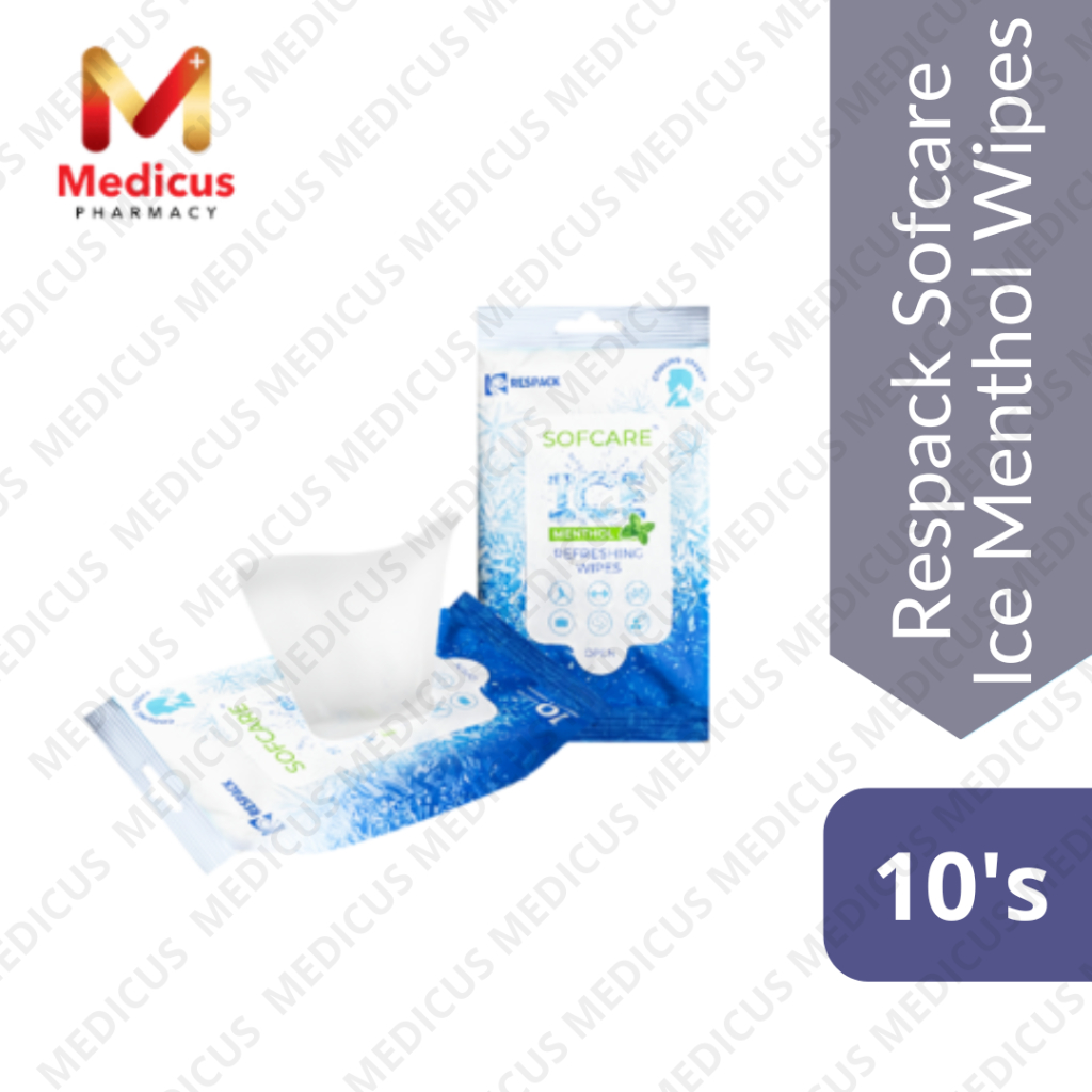 Respack Sofcare Ice Menthol Refreshing Wet Wipes 10's (Exp: 01/2025 ...