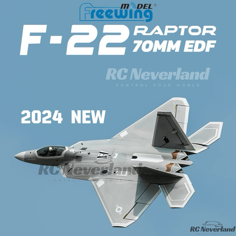 Freewing F-22 Raptor High Performance 70mm EDF Jet 6S PNP rc plane ...