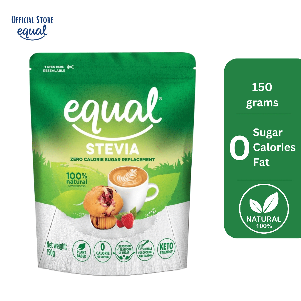EQUAL STEVIA 150g, 100% Natural Zero Calorie Sweetener | Shopee Malaysia