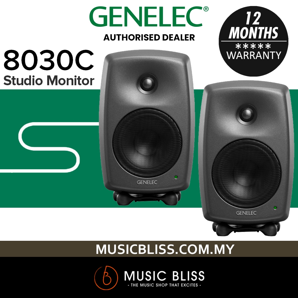 Genelec 8030C 5" 2-Way 100W Active Studio Monitor - Dark Grey | Shopee ...