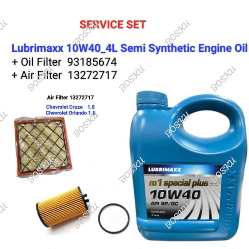 Chevrolet Cruze 1.8 Orlando 1.8 Service Set Lubrimaxx 10W40_4L +Oil ...