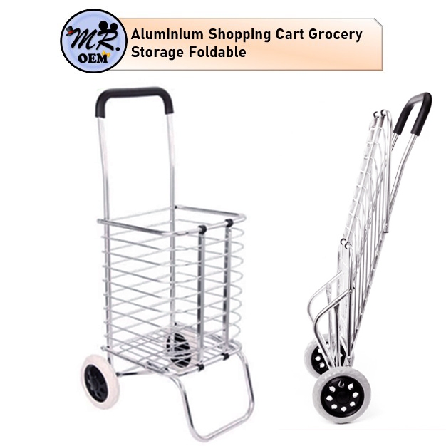 MR OEM Aluminium Shopping Cart Foldable Lightweight Grocery Cart ...