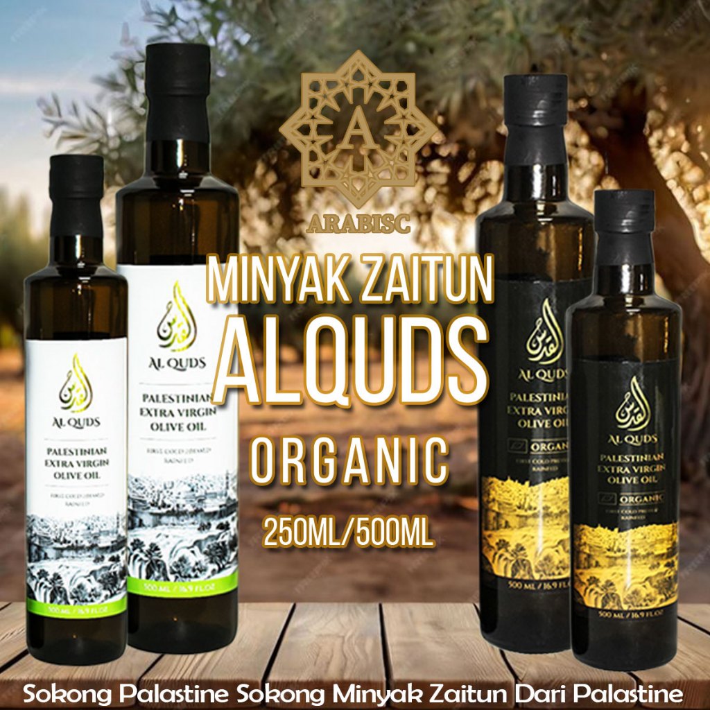 Al Quds Extra Virgin & Organic | Minyak Zaitun | Olive Oil | Alquds ...