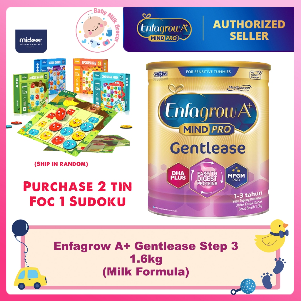 Enfagrow A+ Gentlease Step 3 - 1.6kg (Milk Formula) Buy 2 Foc 1 Gift ...