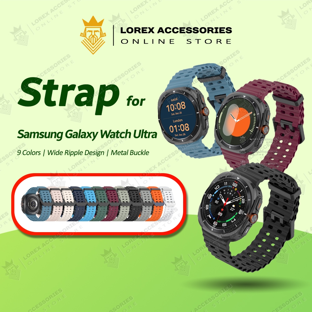 Strap for Samsung Galaxy Watch Ultra, 9 Color Options, Wide Ripple ...