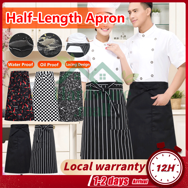 Half-length apron Chef's Apron Kitchen Dessert Shop Western Restaurant ...