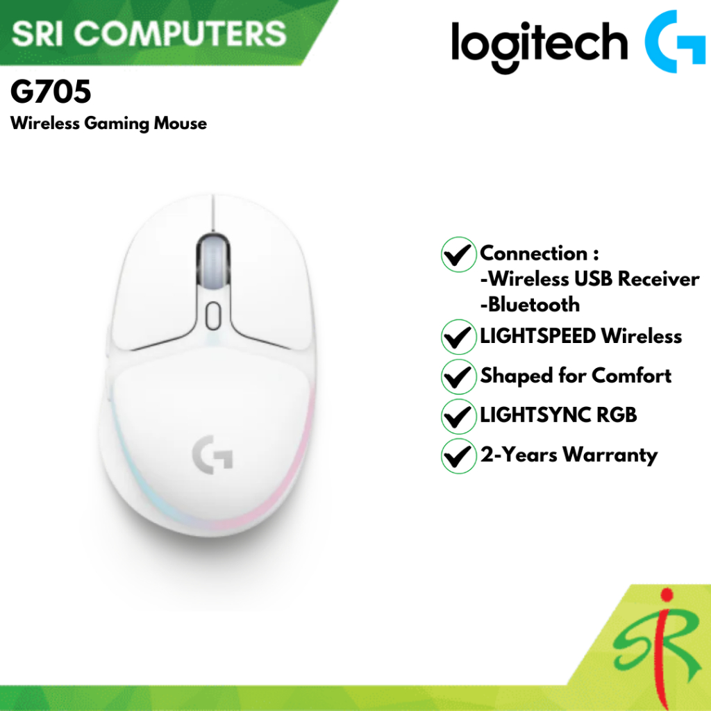 [2-YEARS WARRANTY] LOGITECH G705 Wireless Gaming Mouse (981-006369 ...