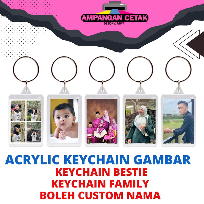 Keychain Gambar Depan Belakang | Shopee Malaysia