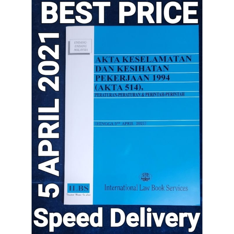 AKTA KESELAMATAN DAN KESIHATAN PEKERJAAN 1994(AKTA 514) | Shopee Malaysia