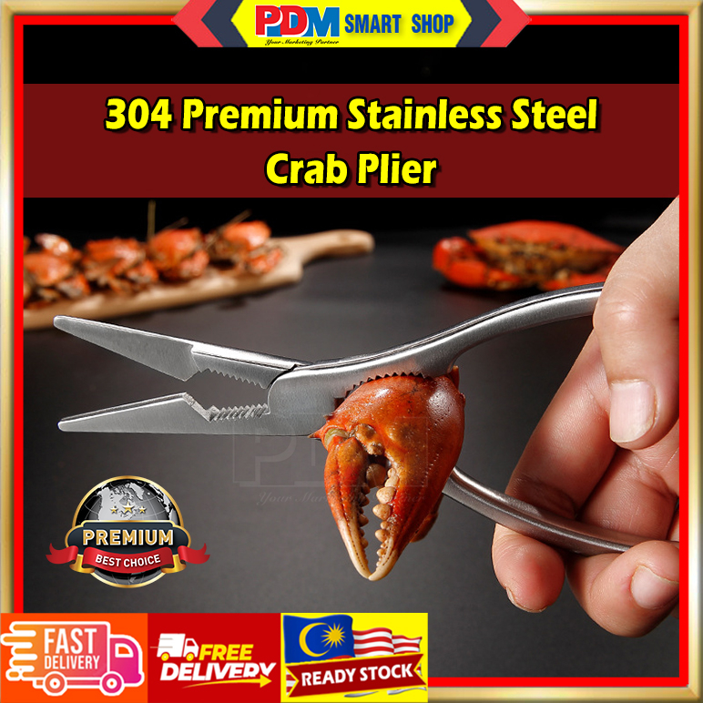 PDM Premium 304 Stainless Steel Crab Plier Crab Scissors Seafood ...